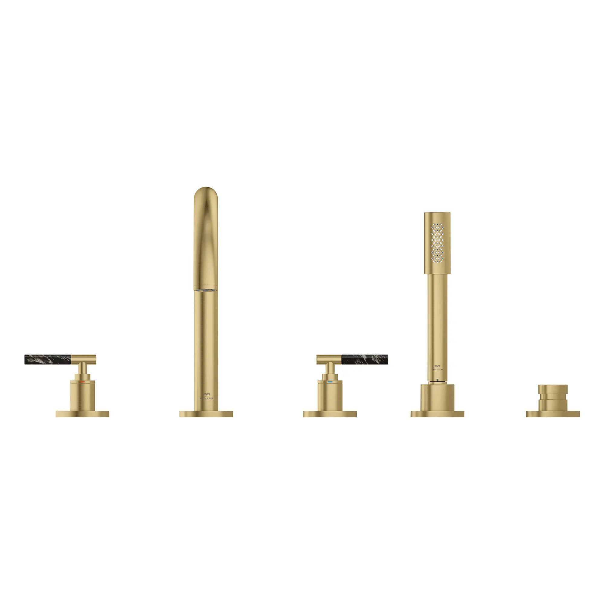 Atrio Private Collection Black Ceasarstone Stick Handles for Roman Tub Faucets (Pair) | LIXIL Pro